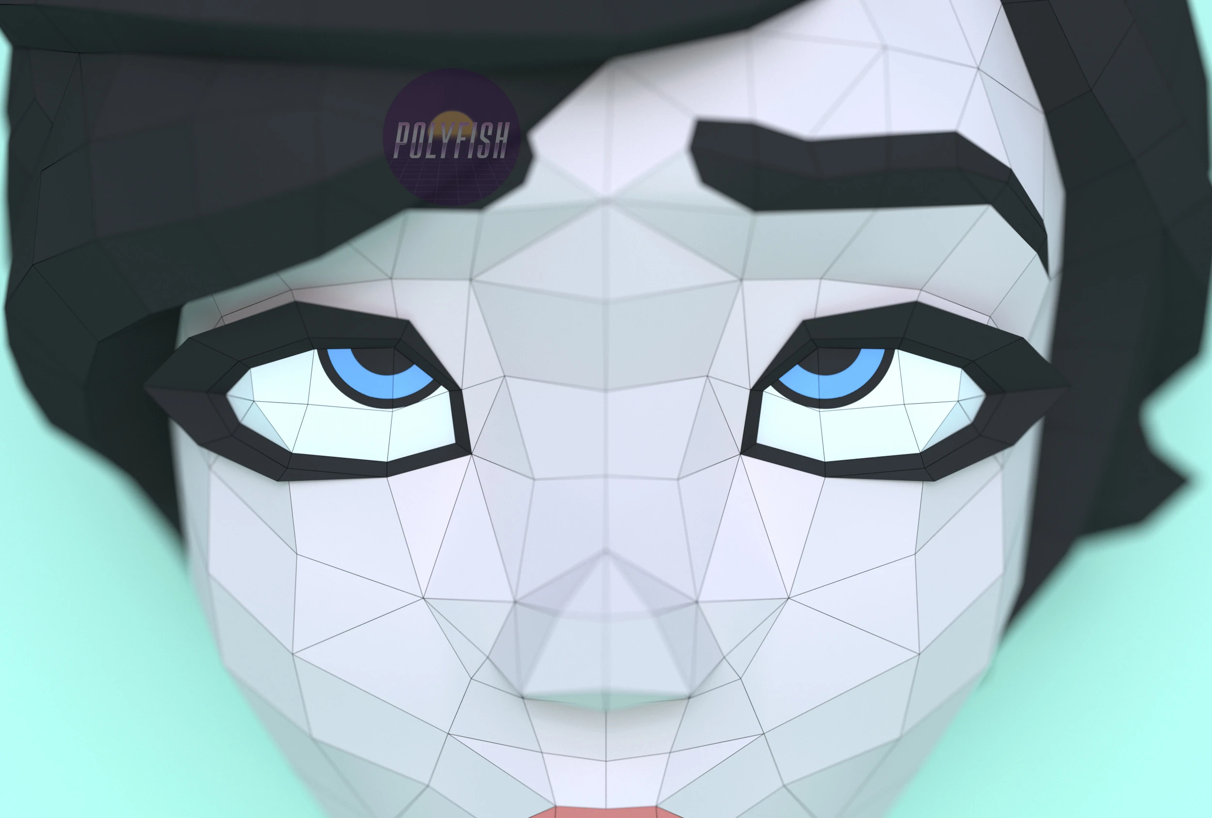 Ahegao Face PDF Template, Low Poly, Paper Sculpture, DIY, Pepakura ...