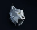 Lynx Trophy PDF Template, Low Poly, Paper Sculpture, DIY, Pepakura ...