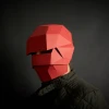 SHINOBI MASK, 3D Papercraft Ninja Mask Template, Low Poly Paper Mask ...
