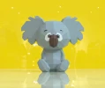 Koala Bear Papercraft, Lowpoly, Low poly Papercraft
