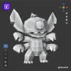 Stitch, Lilo & Stitch, Walt Disney Papercraft Low Poly 3d DIY Kenart10