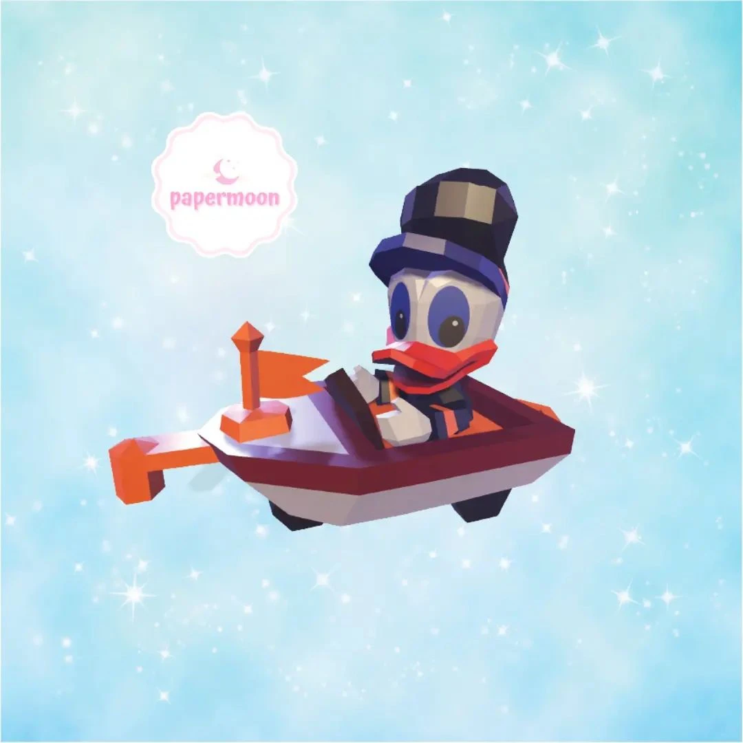 #3 Train Disney: Donald Baby Low Poly Papercraft