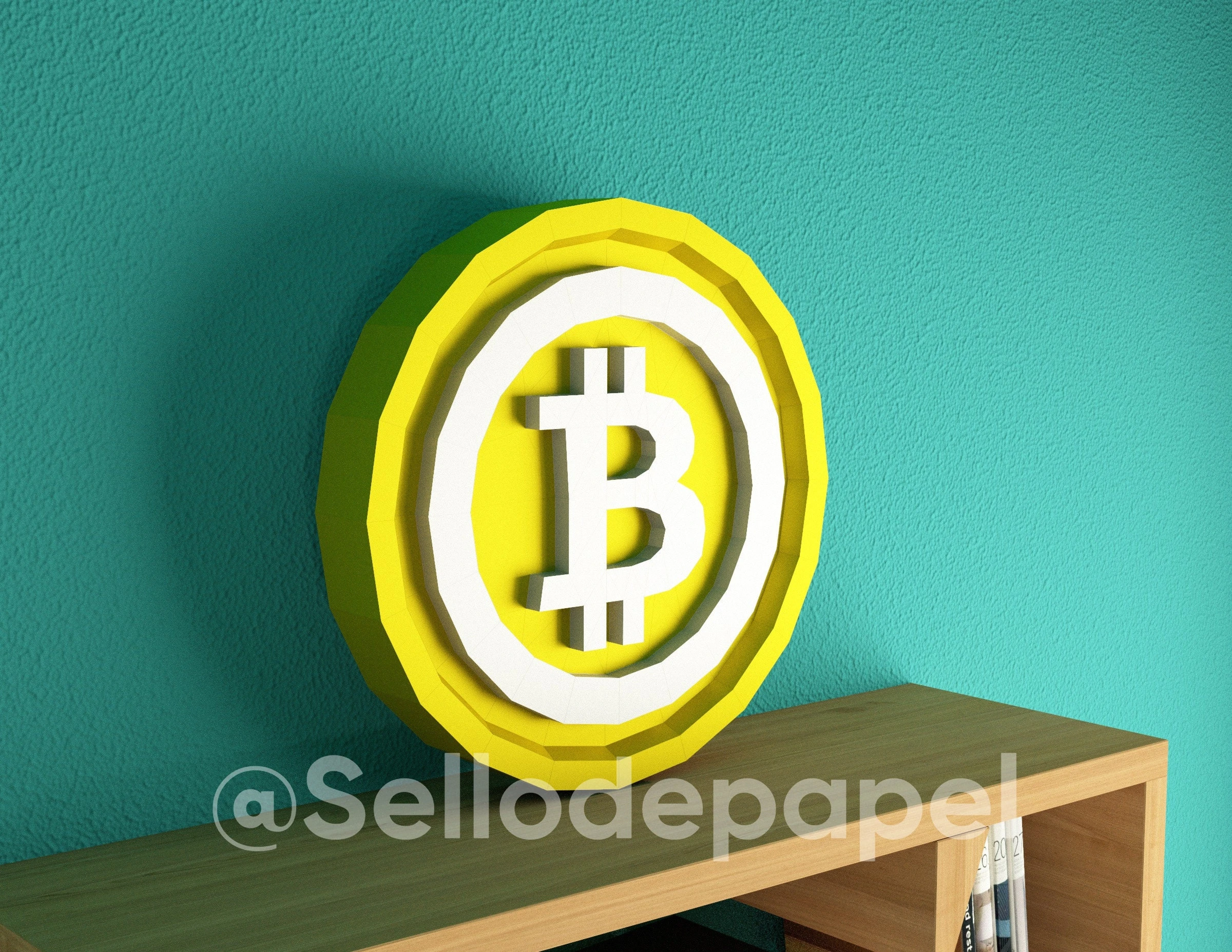 Bitcoin Coin Crypto Papercraft PDF Plantilla DIY 3d Modelo FanArt ...