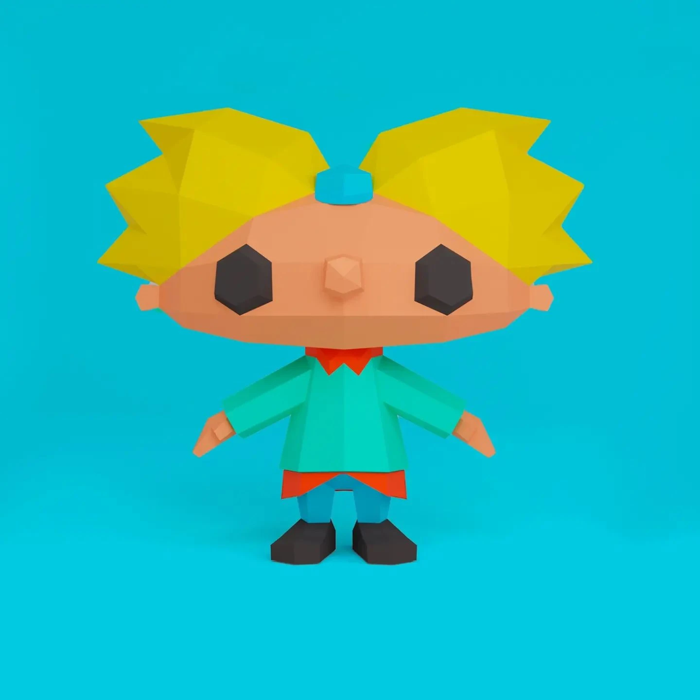 Arnold 3D Digital Template PDF | DIY Papercraft | Hey Arnold! | Instant ... Arnold 3D Digital Template PDF | DIY Papercraft | Hey Arnold! | Instant ...