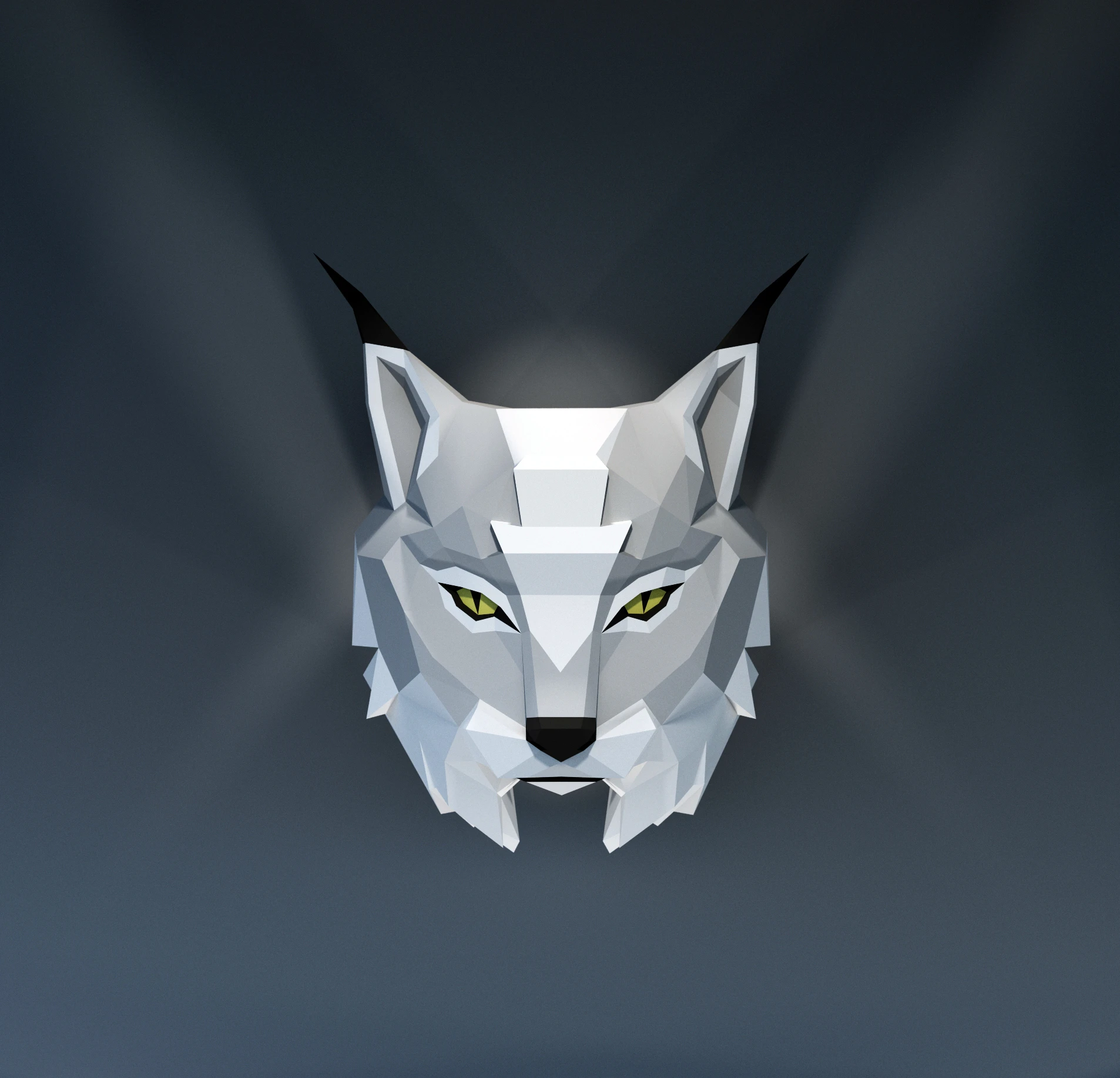 Lynx Trophy PDF Template, Low Poly, Paper Sculpture, DIY, Pepakura ...