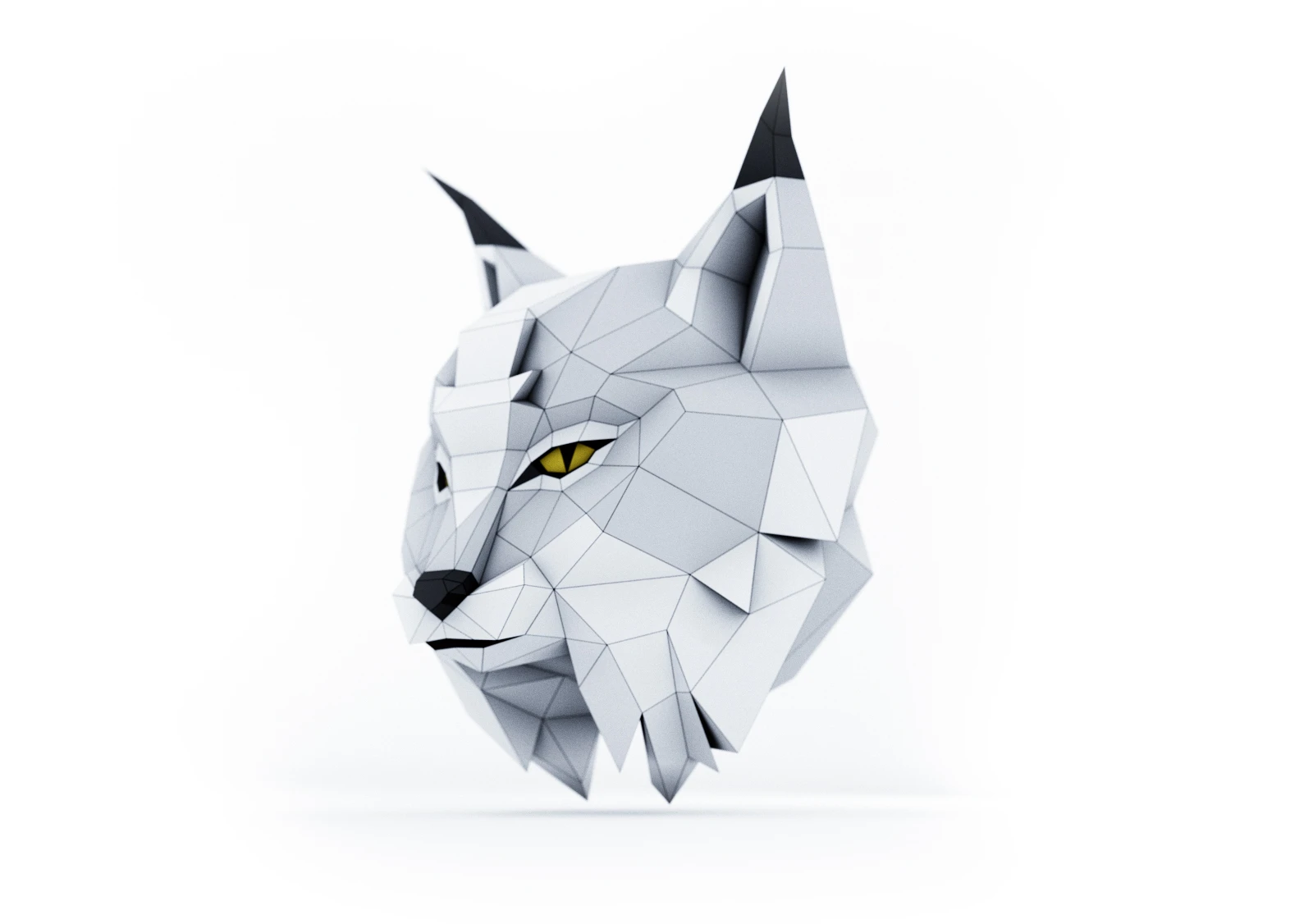 Lynx Trophy PDF Template, Low Poly, Paper Sculpture, DIY, Pepakura ...