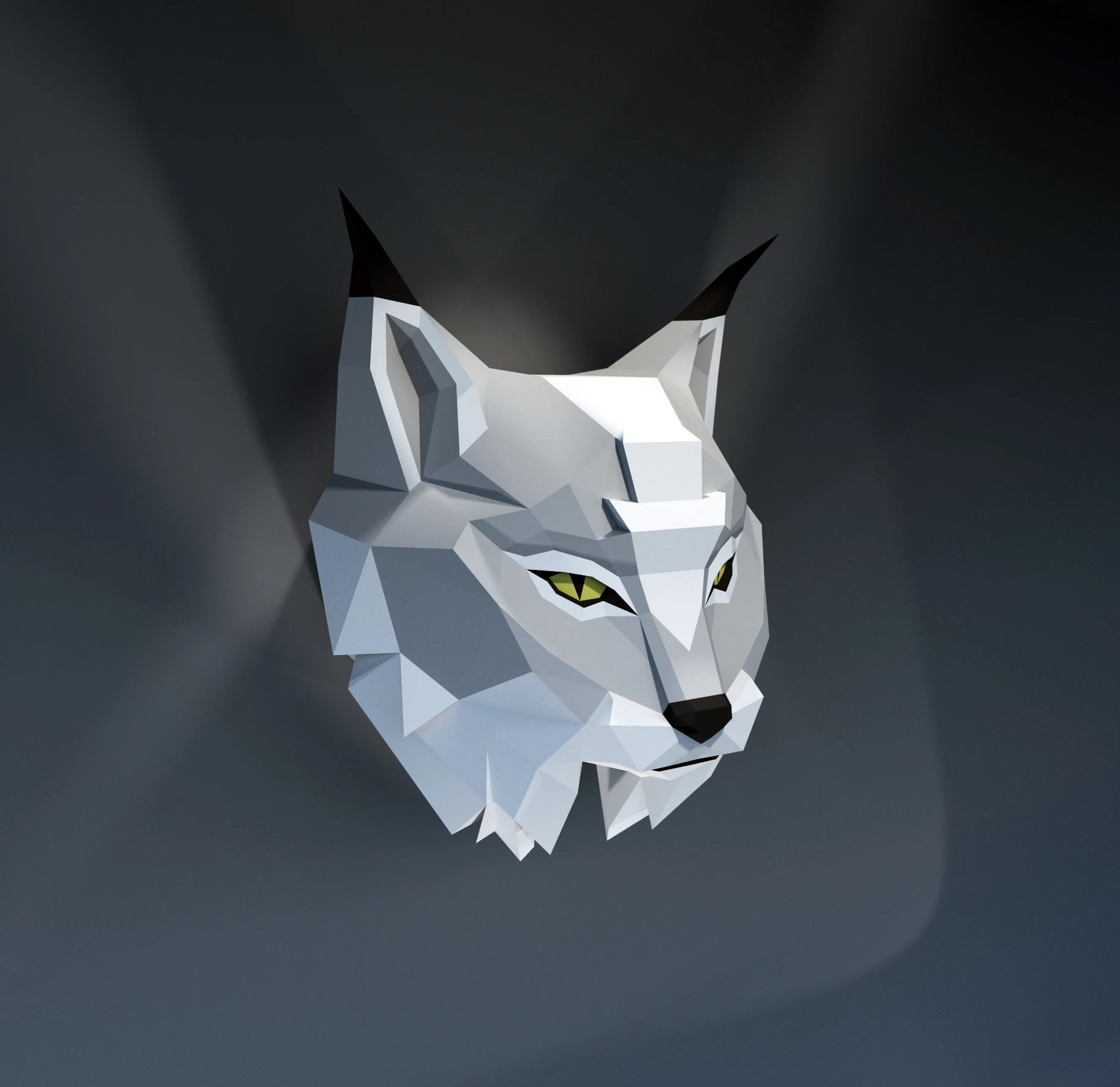 Lynx Trophy PDF Template, Low Poly, Paper Sculpture, DIY, Pepakura ...