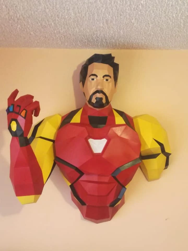 Iron Man Snap PDF Template, DIY 3d Model, FanArt, Paper Sculpture, Low ...