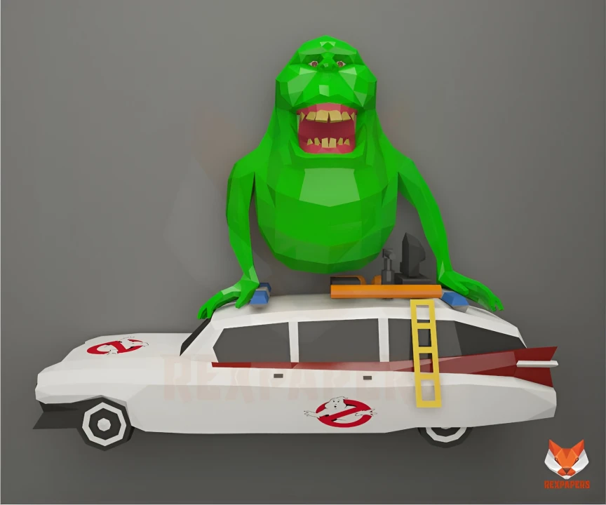 The Ghostbusters Papercraft, PDF Template, DIY 3d Model, FanArt, Paper ...