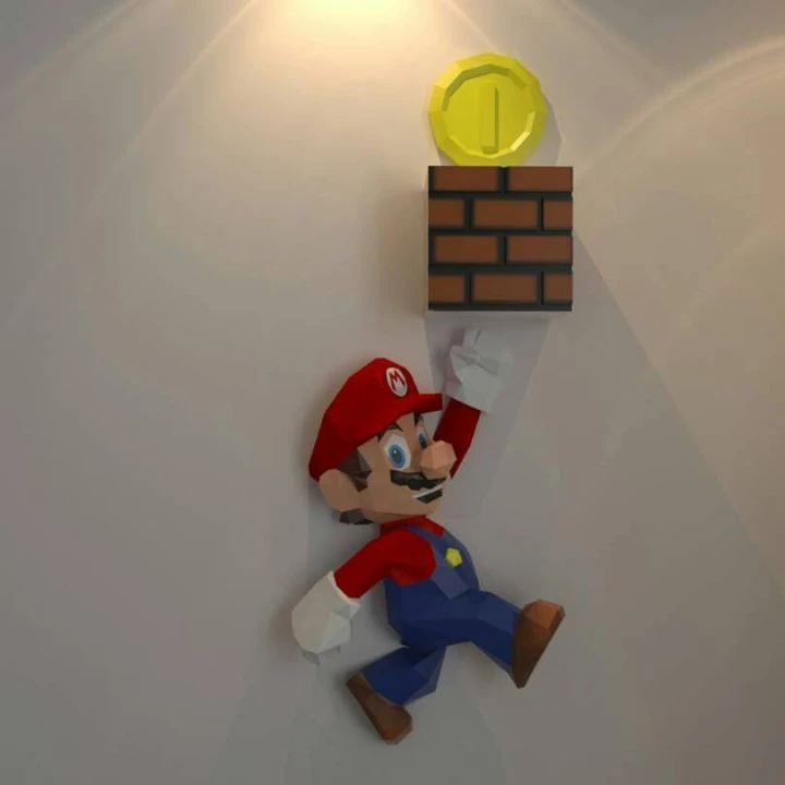Mario Jumping *Plantilla Papercraft PDF - PDF Papercraft Template*