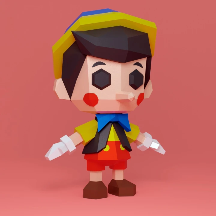 Pinocchio 3D Digital Template PDF | DIY Papercraft | Instant Download