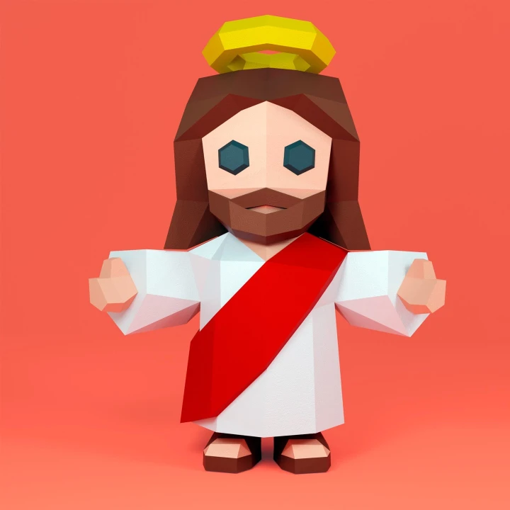 Jesus Christ 3D Digital Template PDF | DIY Papercraft | Instant Download