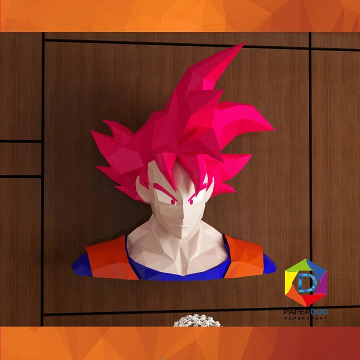 Son Goku God, Dragon Ball *Plantilla Papercraft PDF - PDF Papercraft ...