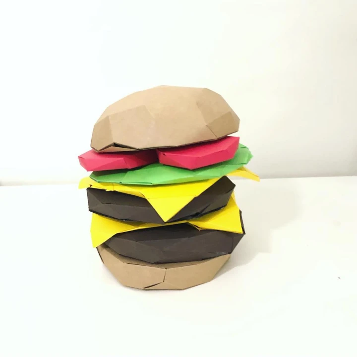 Burger papercraft. With this purchase you get PDF digital downloadable ...