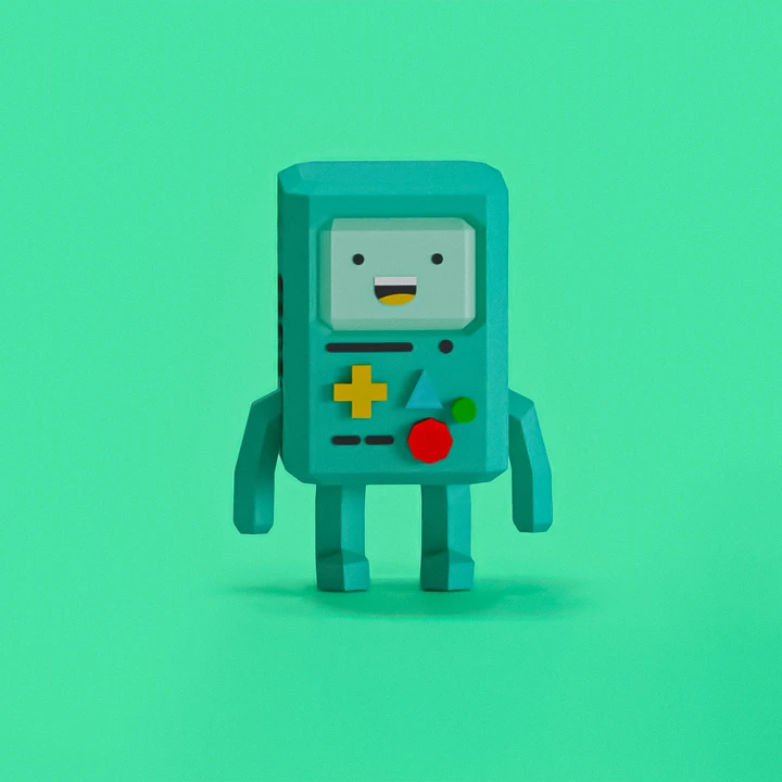 BMO 3D Digital Template PDF | DIY Papercraft | Adventure Time | Instant ...
