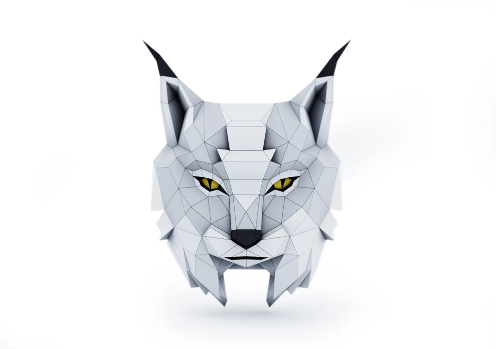 Lynx Trophy PDF Template, Low Poly, Paper Sculpture, DIY, Pepakura ...