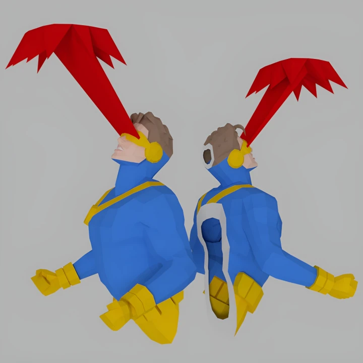 Cyclops, Scott Summers, X-Men, DIY, Papercraft, PDF Templates, DIY 3D ...