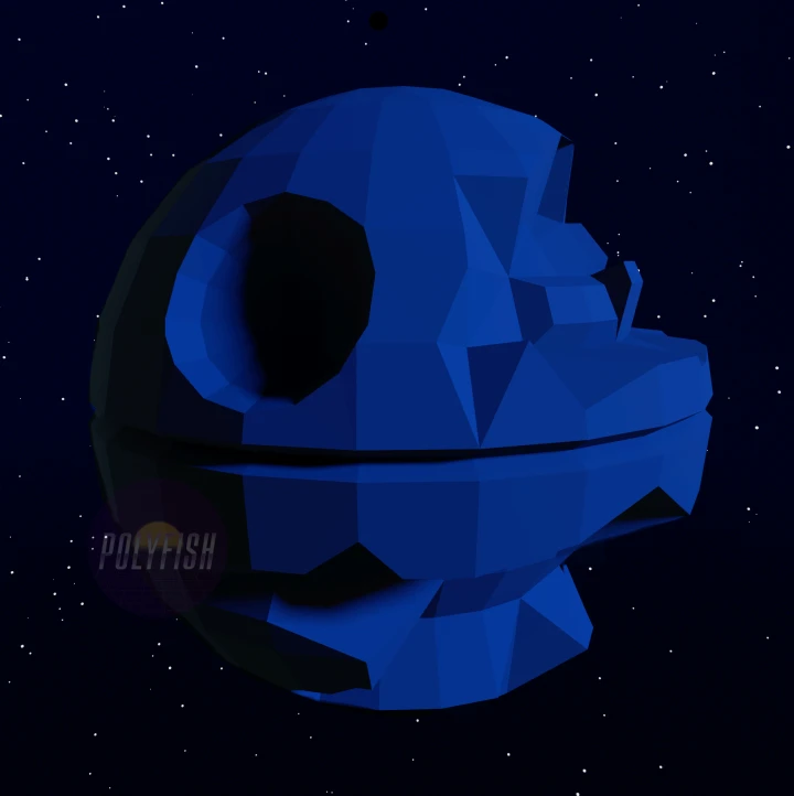 Death Star I and Death Star II, Star Wars PDF Template, Low Poly, Paper ...
