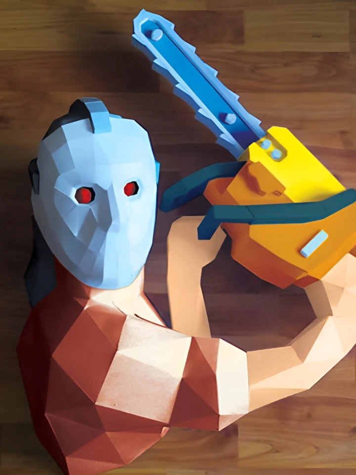 Jason Voorhees Wall Hanging DIY, Papercraft, PDF, Low Poly, 3D model ...