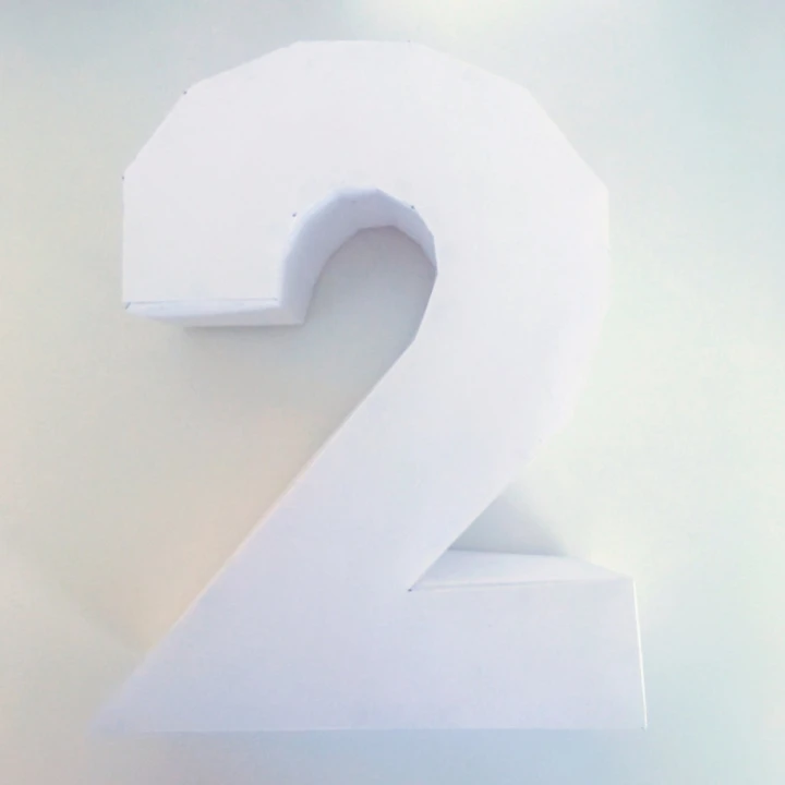 Numbers (0-9) 3d papercraft. You get a PDF digital file template and ...