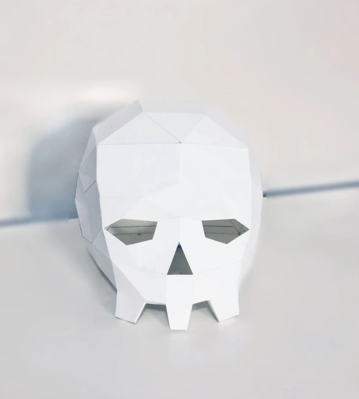 Day of dead skull 3d papercraft. You get a PDF digital file template ...