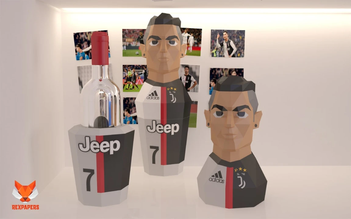 Cristiano Ronaldo CR7 Wine Box, Winebox Papercraft, PDF Template, DIY ...
