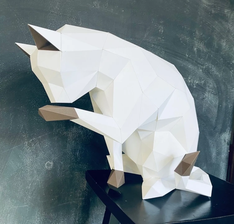 Licky kitty papercraft. You get PDF digital file templates and ...