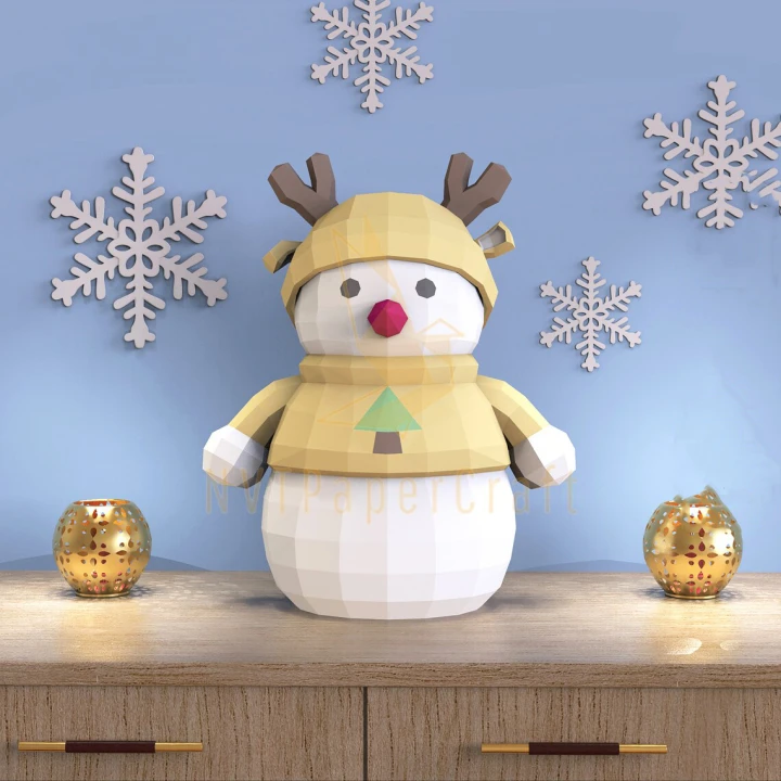 Papercraft Christmas Snowman, Paper Craft Christmas Snowman Model ...