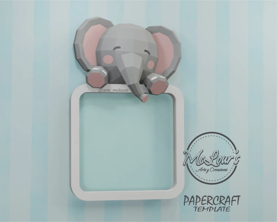 Elephant Shadow Box/ DiY Craft/ Template PDF/ Low Poly/ Papercraft/ 3D ...