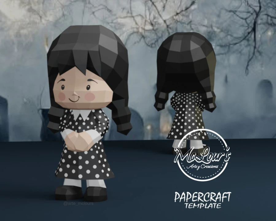 Princess Merlina/ Wednesday/ The Addams Family/ DiY Craft/ Template PDF ...