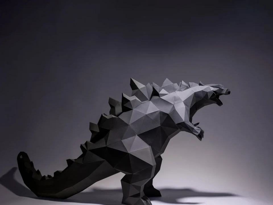 Godzilla Paper Craft, Digital Template, Origami, PDF Download DIY, Low ...