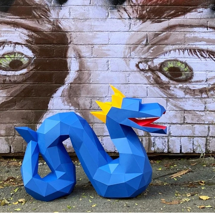 Dragon Snake 3d papercraft. You get PDF digital file templates and ...