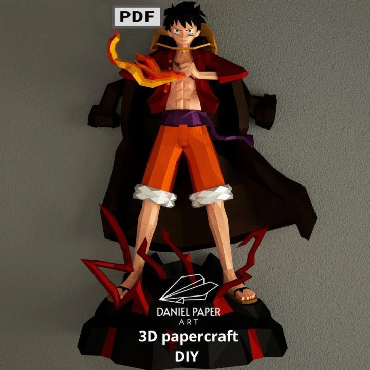 Luffy Diorama, One Piece PDF Template, DIY 3d Model, FanArt, Paper ...