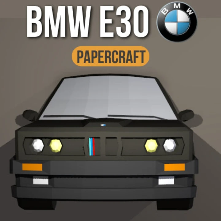BMW E30 Papercraft Car, Auto Papercraft, PDF templates, Paper art, 3D ...