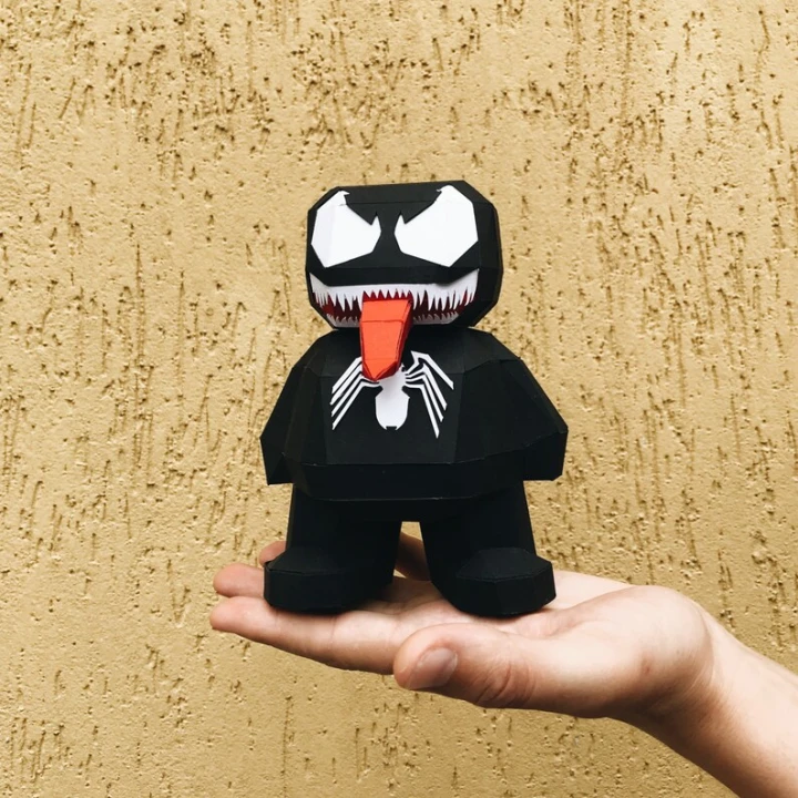 Venom DIY Superhero PDF template, comic character, 3D papercraft doll ...