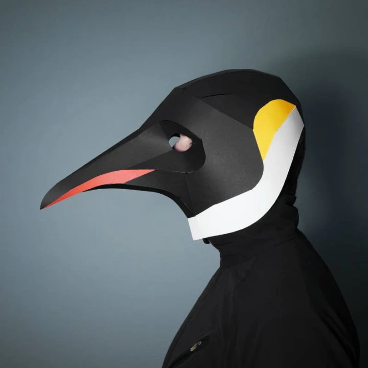 Emperor Penguin Papercraft Mask Template, 3D Paper Mask, Unique Animal ...