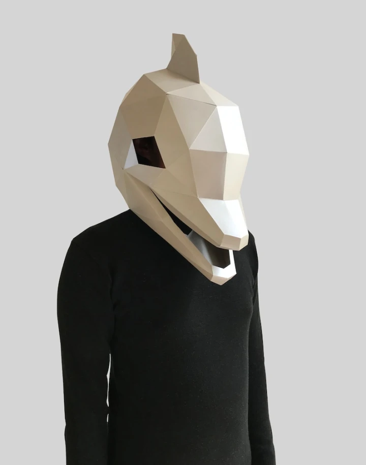 Dolphin mask template - paper mask, papercraft mask, masks, 3d mask ...