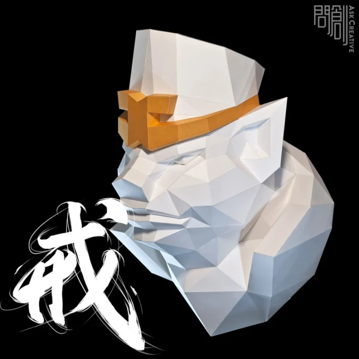 Monk Pig paper model,Papercraft ,Journey to the West, Low poly , PDF ...