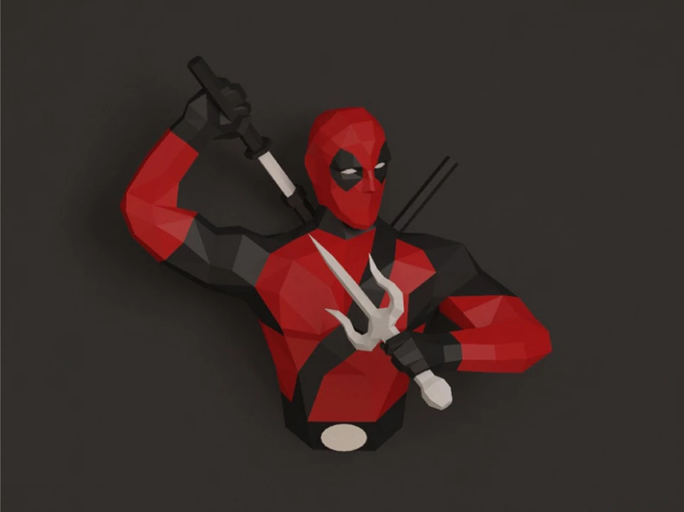 Deadpool Sword Papercraft, PDF Templates, Paper Art, 3D Design for ...