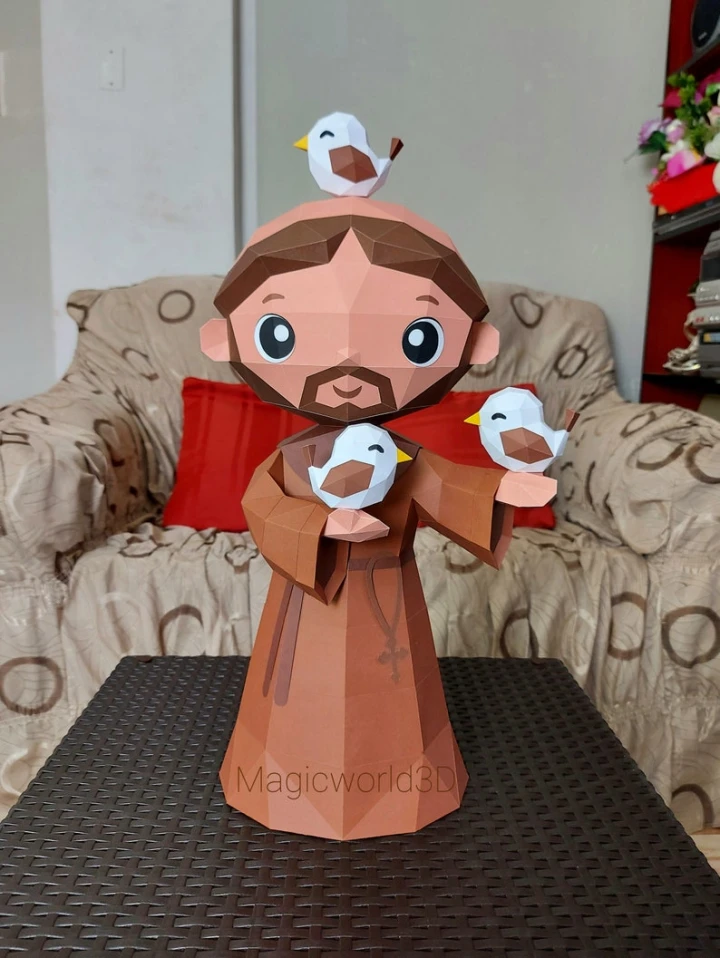 Cute San Francisco Low Poly, Papercraft, PDF template, Paper model ...