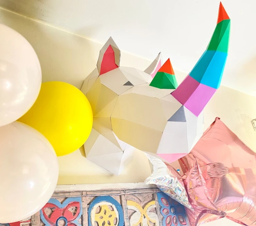 Rhino 3D Papercraft. Lowpoly Paper, get a PDF digital file template and ...