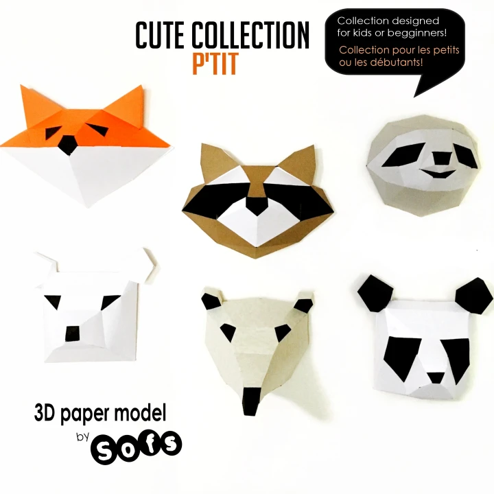 Cute Anteater 3D papercraft. You get a PDF digital file templates and ...