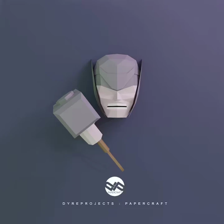 DIY lowpoly papercraft, Thor, Lowpoly, Low Poly, Sculpture, papercraft ...