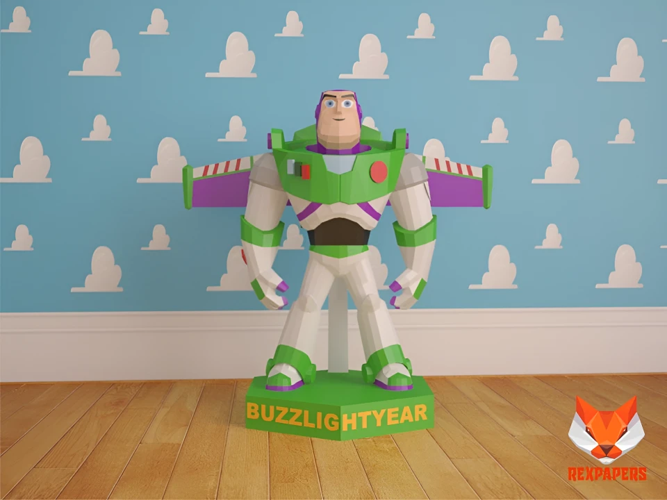 Buzz Lightyear, Toy Story Papercraft, PDF Template, DIY 3d Model ...