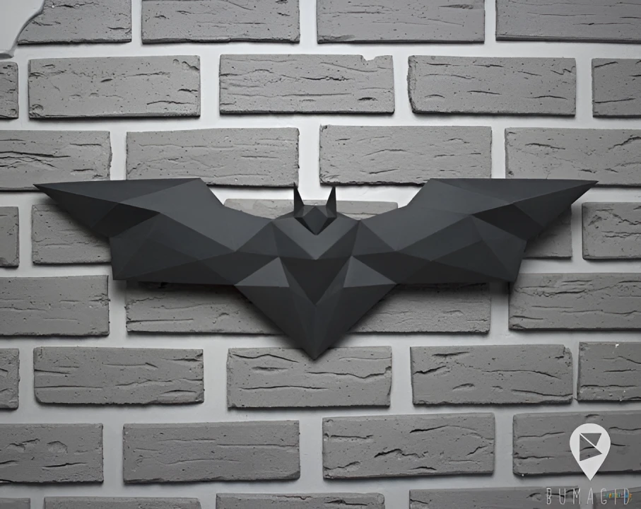 Batman Logo for Creative Crafts & Decor, PDF Template, Paper Sculpture ...