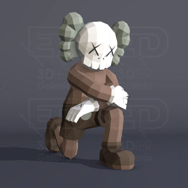 Kaws Inclined, Kaws Inclinado PDF Papercraft Templates, Paper Art and ...