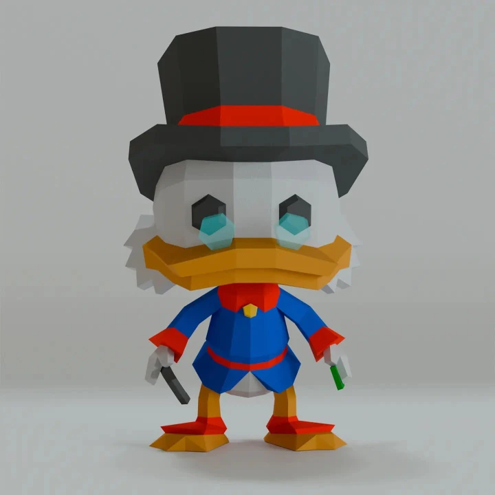McDuck 3D Digital Template PDF | DIY Papercraft | Disney | Instant ...