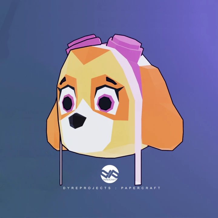 DIY lowpoly Papercraft, Skye, Sculpture, DIY, Decoration, Wall, Origami ...