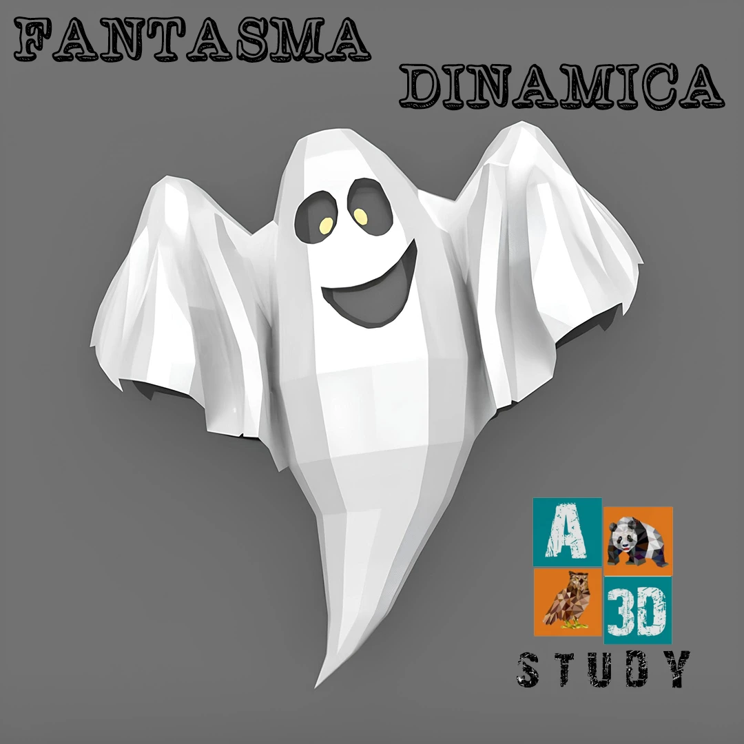 Ghost Dynamics: Papercraft Design, PDF Template, DIY 3D Model, FanArt ...