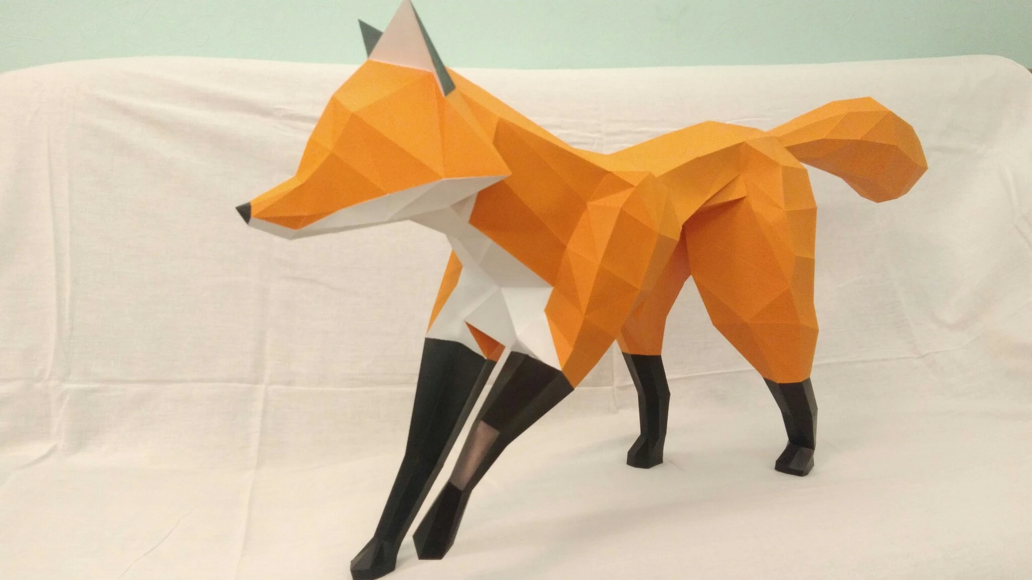 Fox Running PDF Template, Low Poly, Paper Sculpture, DIY, Pepakura ...